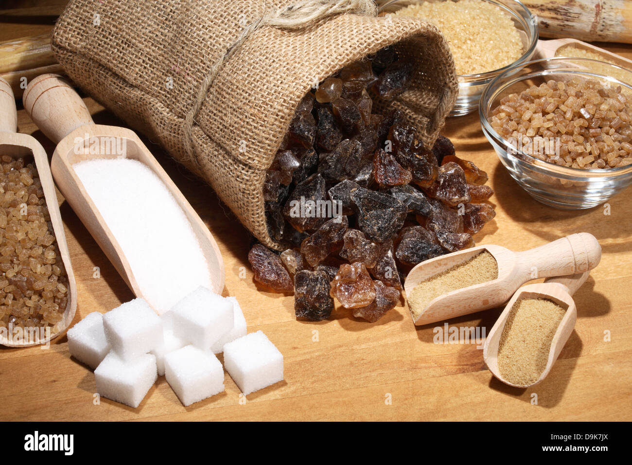 Different sugar kinds Stock Photo - Alamy