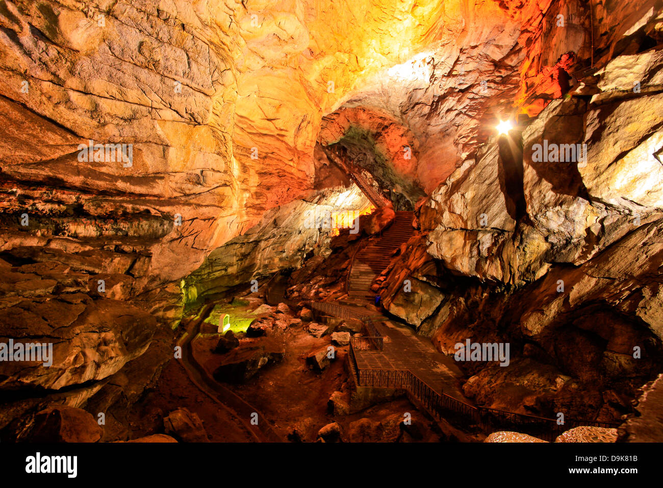 Interiors of a cave, Borra Caves, Ananthagiri Hills, Araku Valley ...