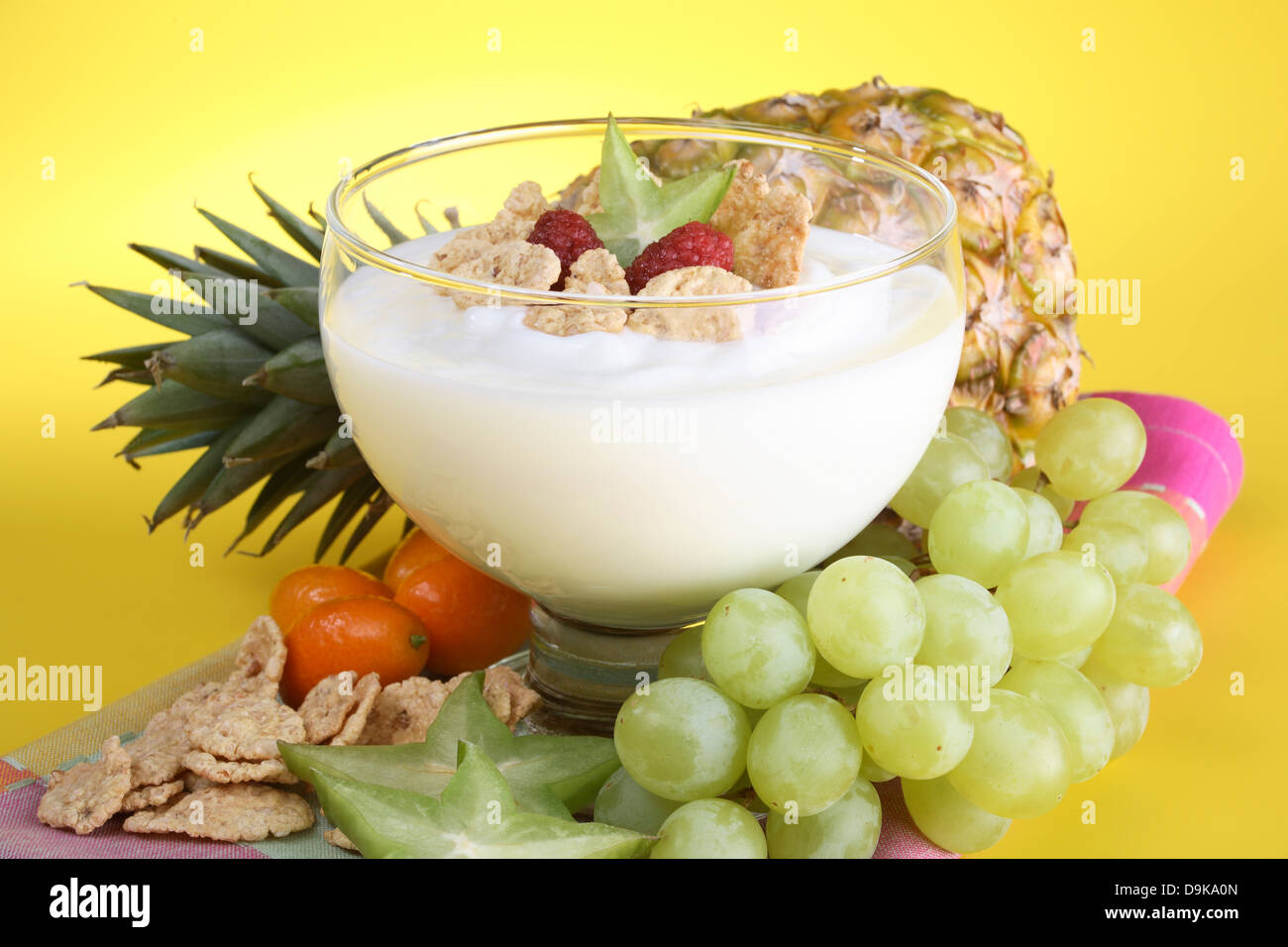 Yoghurt with fruits hi-res stock photography and images - Alamy