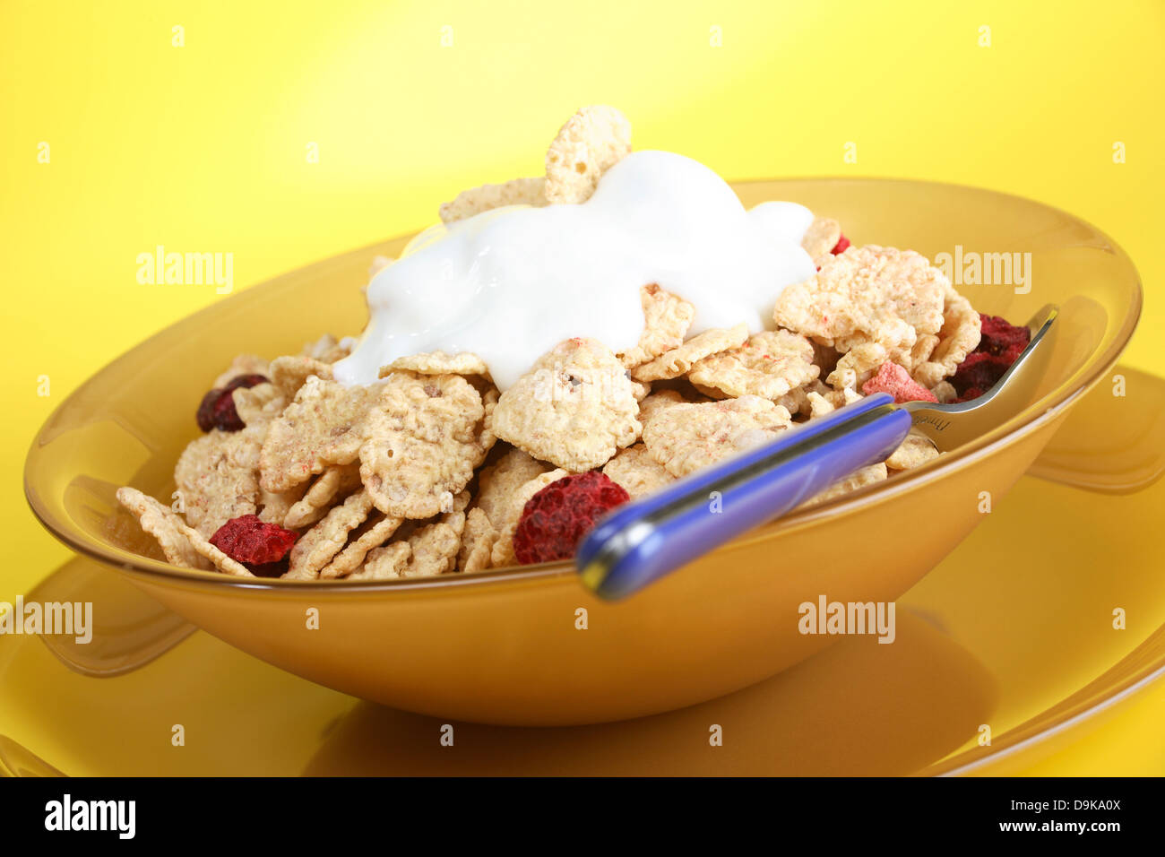 Fruit Flakes with yoghurt Stock Photo - Alamy