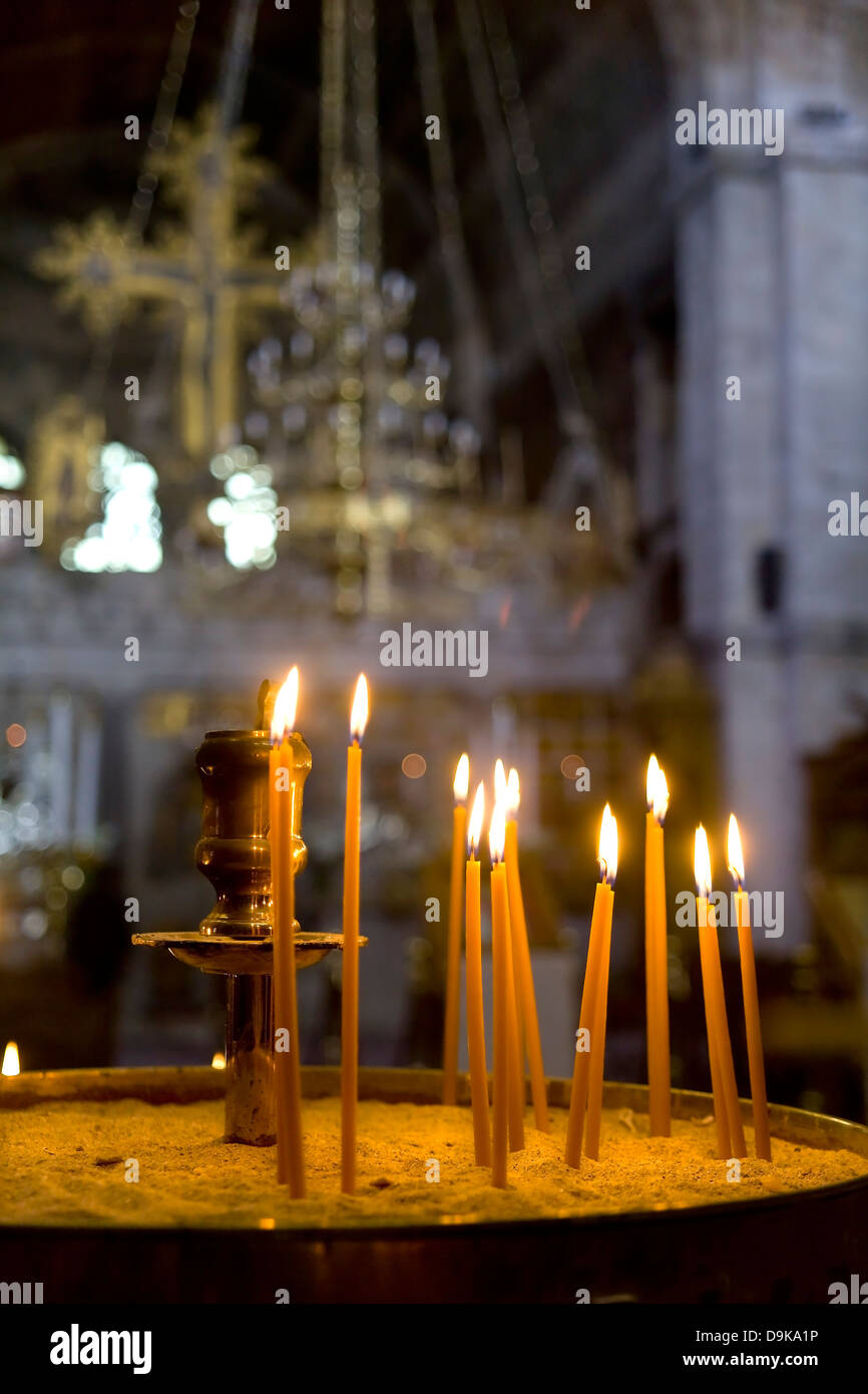 candles in an orthodox church Stock Photo - Alamy