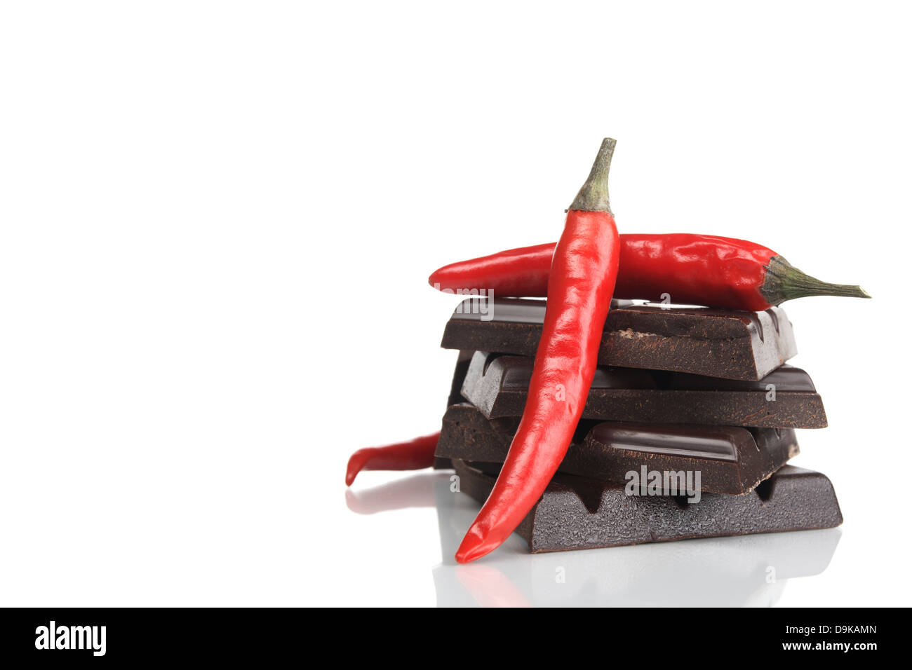 Plain chocolate with chilli Stock Photo - Alamy