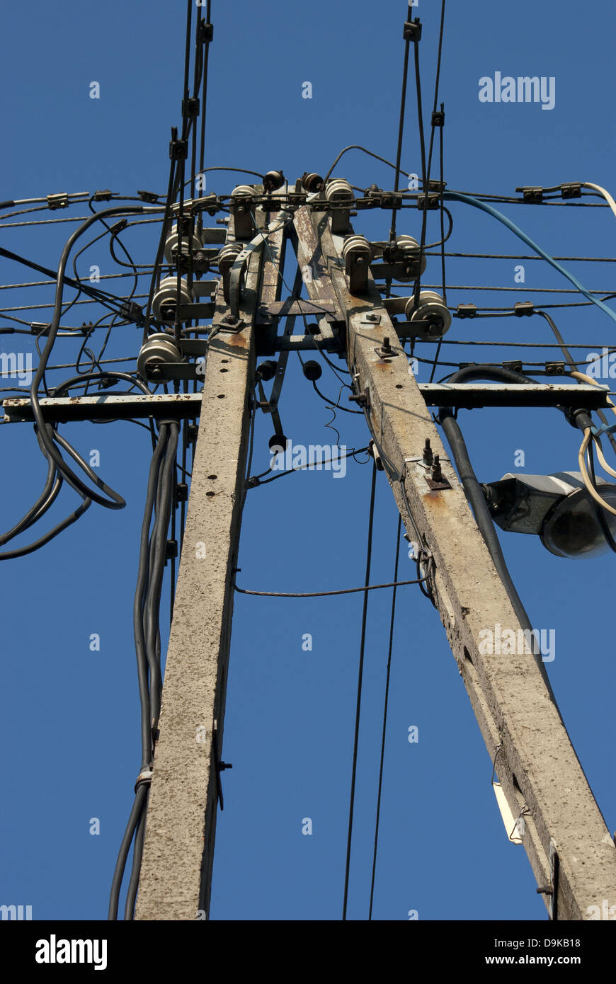 Electric traction pole Stock Photo - Alamy