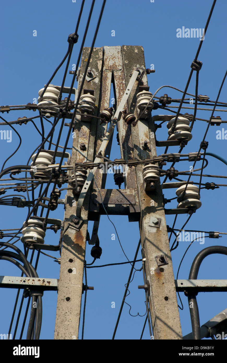 Electric traction pole Stock Photo - Alamy
