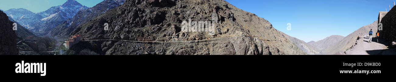 Panorama of the atlas mountains in the village of Imlil Stock Photo - Alamy