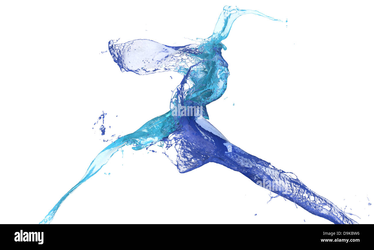 Colliding splashes Cut Out Stock Images & Pictures - Alamy