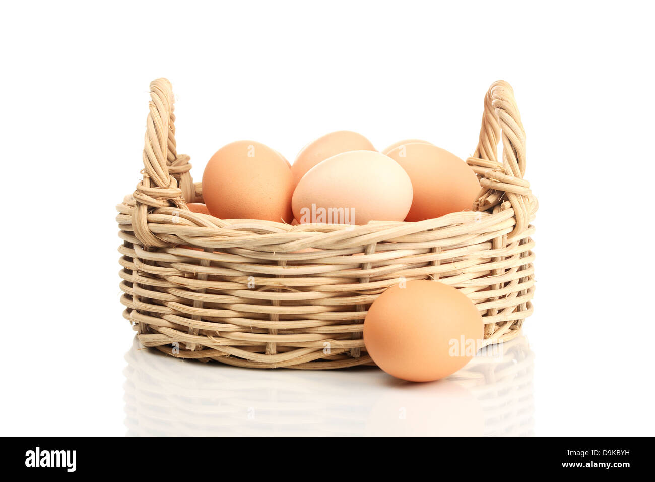 Basket with eggs, Basket with eggs Stock Photo - Alamy