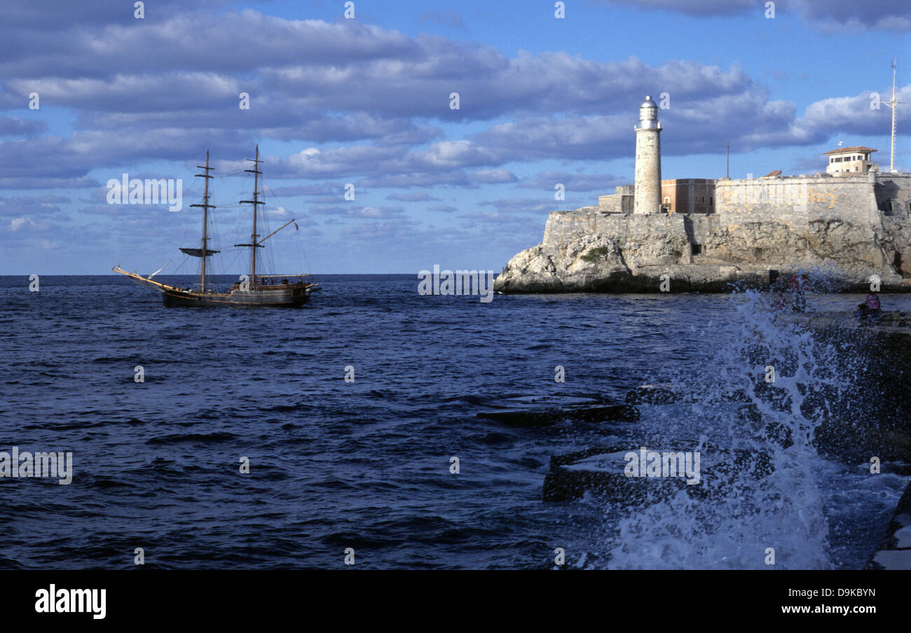 Lighthouse on Malecon at Havana, Cuba Stock Photo - Alamy