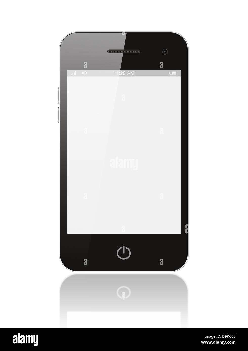 Smart phone with blank screen isolated on white background Stock Photo ...