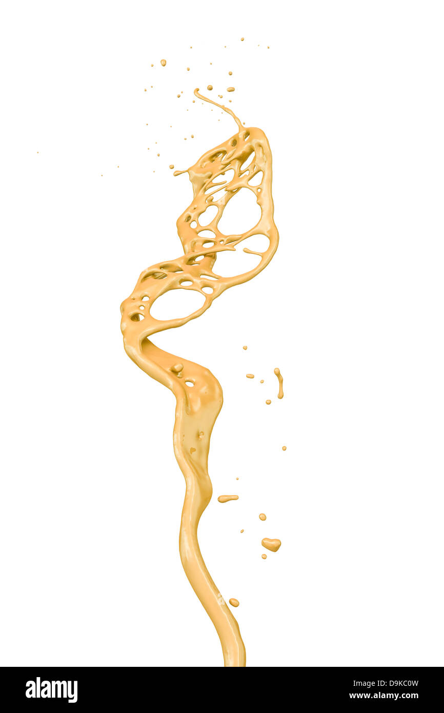 splashing gold - isolated on white background Stock Photo - Alamy