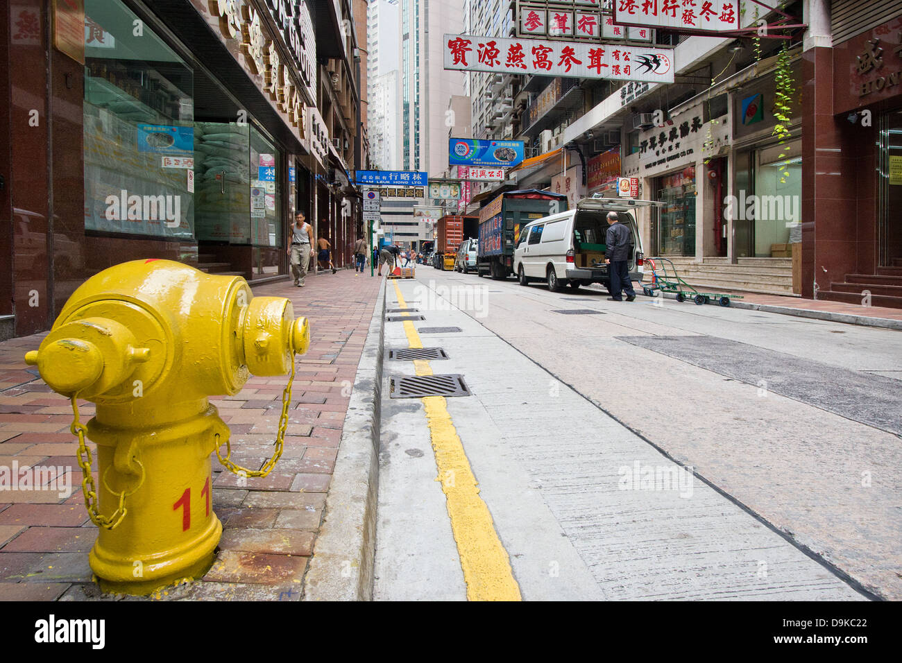 Typical street Hong Kong China Stock Photo - Alamy