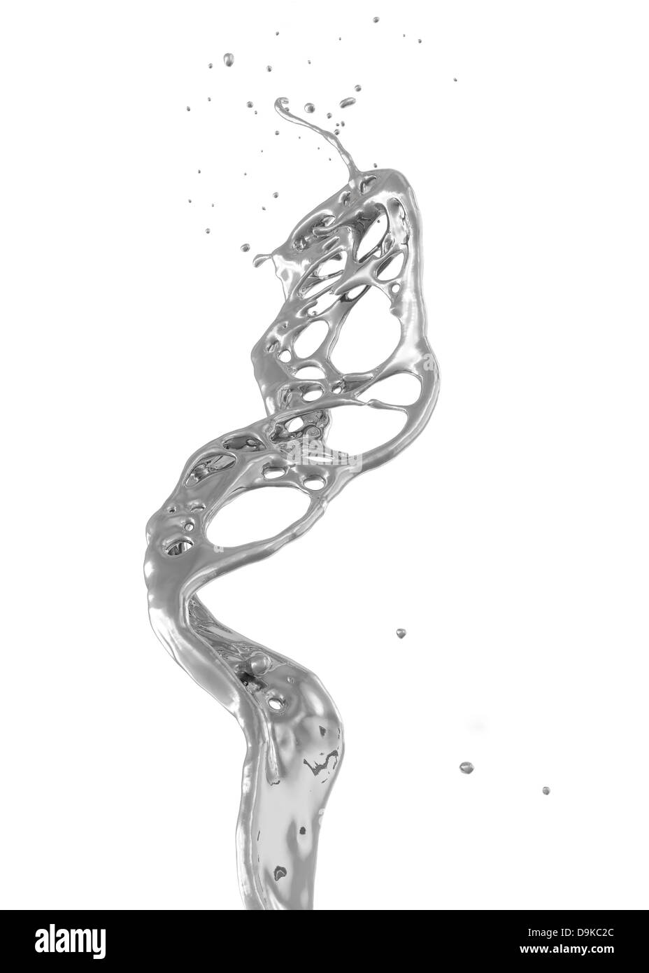 abstract silver splash - isolated on white background Stock Photo - Alamy