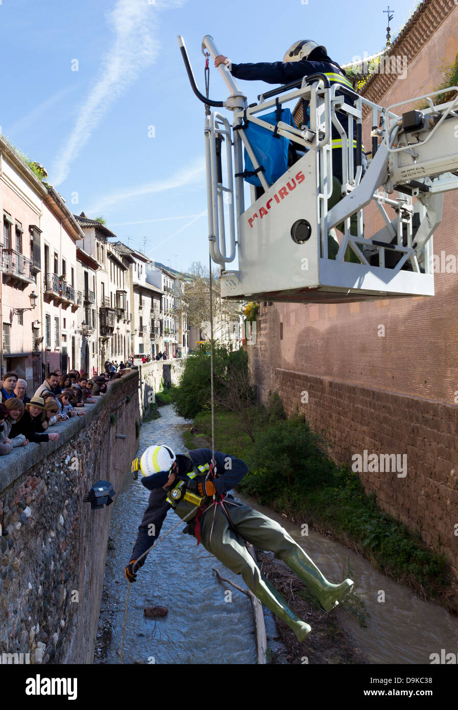 Firemen in Granada, Spain Stock Photo - Alamy