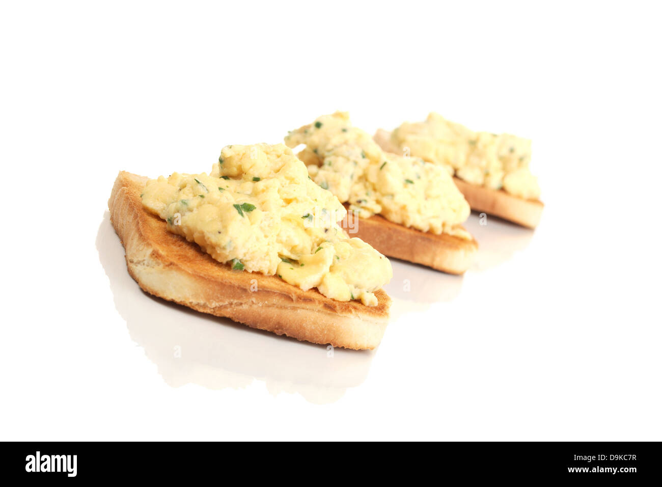 Toast bread with scrambled eggs, toast with scrambled eggs Stock Photo ...