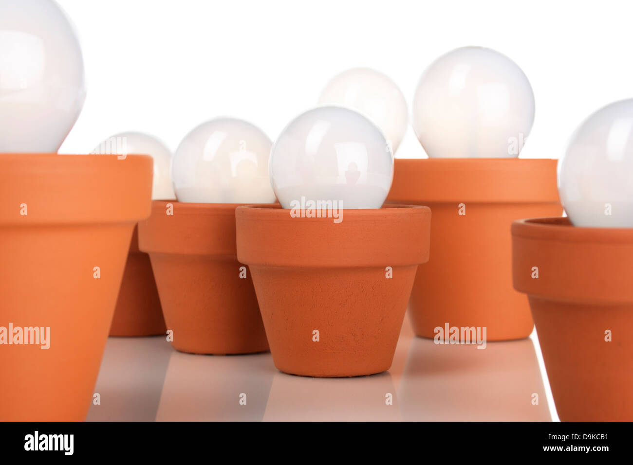 Light bulbs in flowerpots, Bulbs in flower pot Stock Photo - Alamy