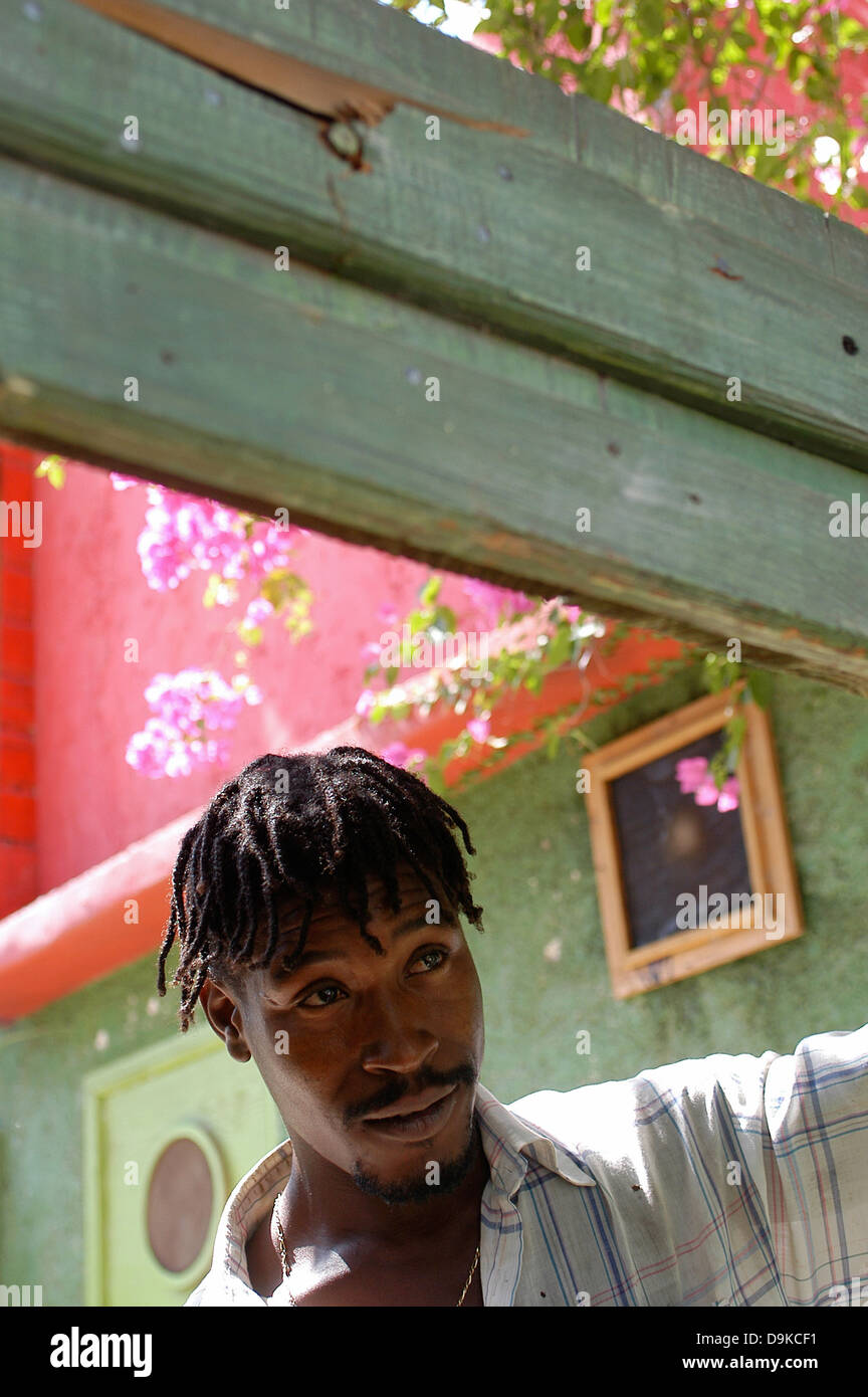 Rastafari African American Man with dreadlocks at Negril, Jamaica ...