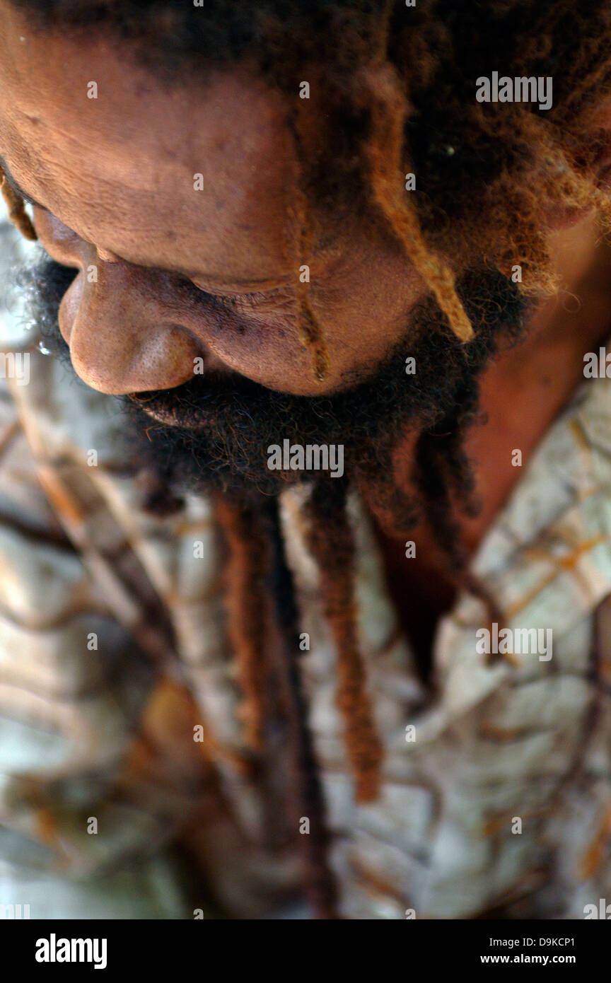 Rastafari African American Man with dreadlocks at Negril, Jamaica ...