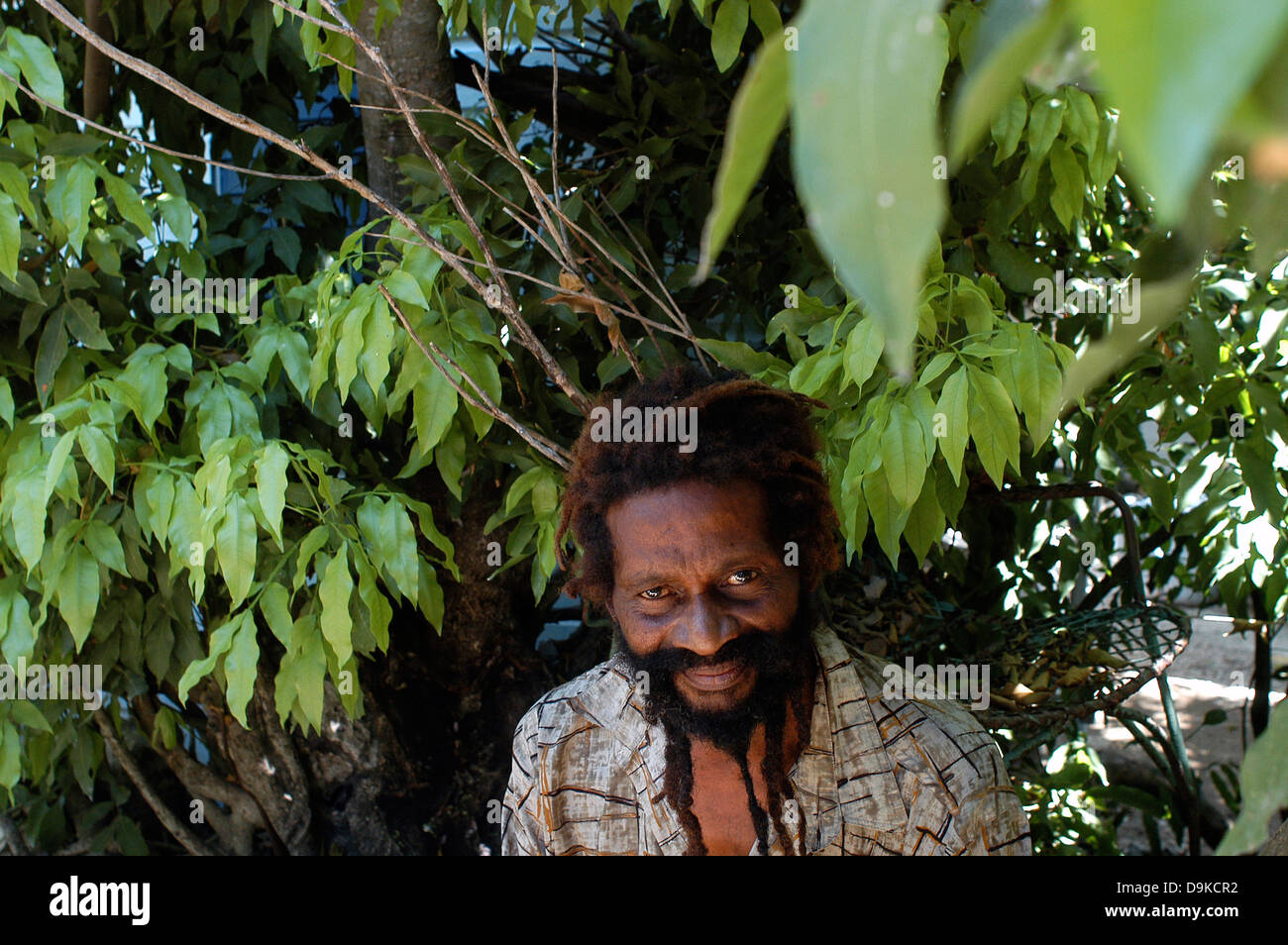 Rastafari African American Man with dreadlocks at Negril, Jamaica ...