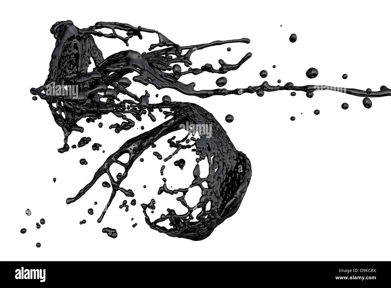 abstract black color splash isolated on white Stock Photo - Alamy