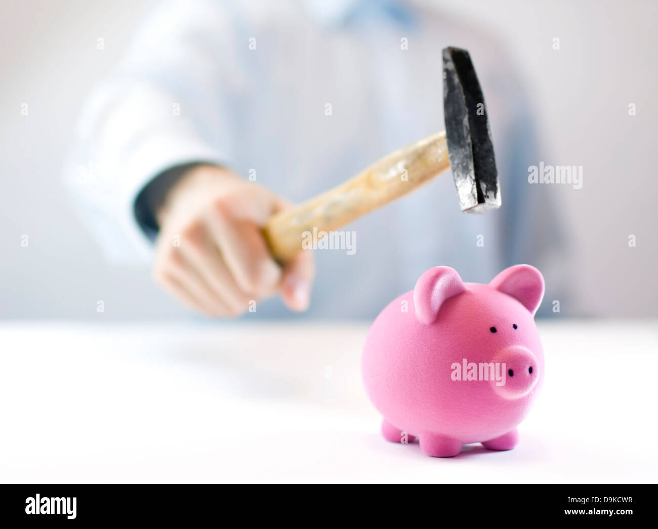 Hammer pig broken crisis poverty hi-res stock photography and images ...