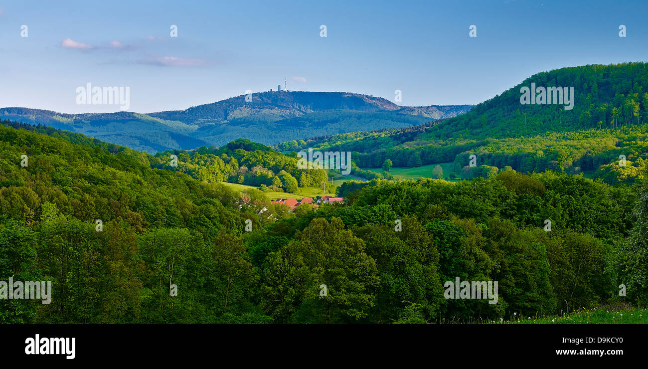 Inselsberg mountain, Wartburgkreis District, Thuringia, Germany Stock ...