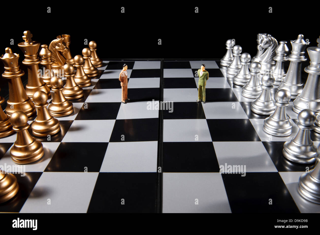 Chess isolated on black Stock Photo - Alamy
