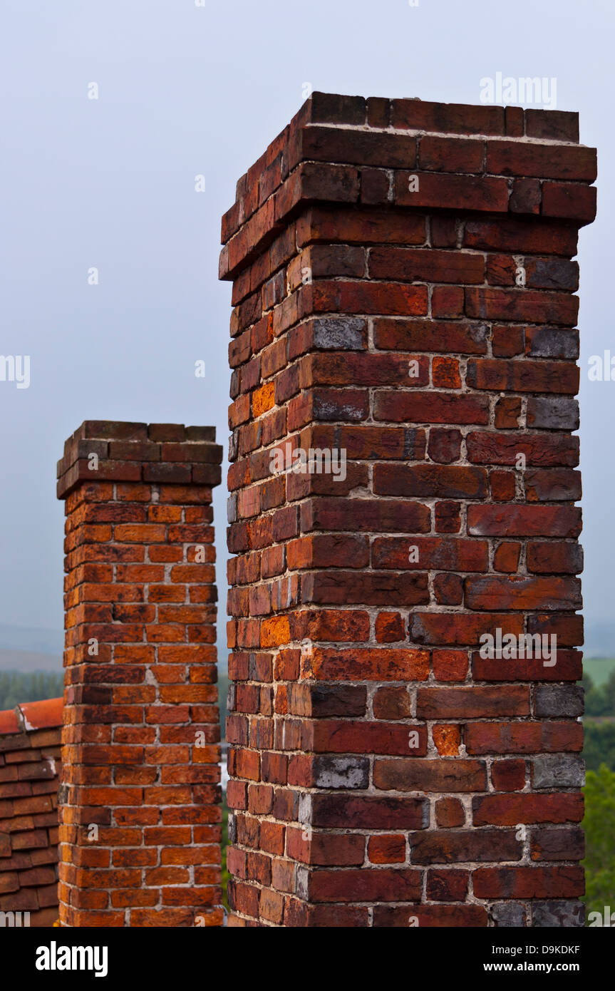 An old brick chimney hi-res stock photography and images - Alamy