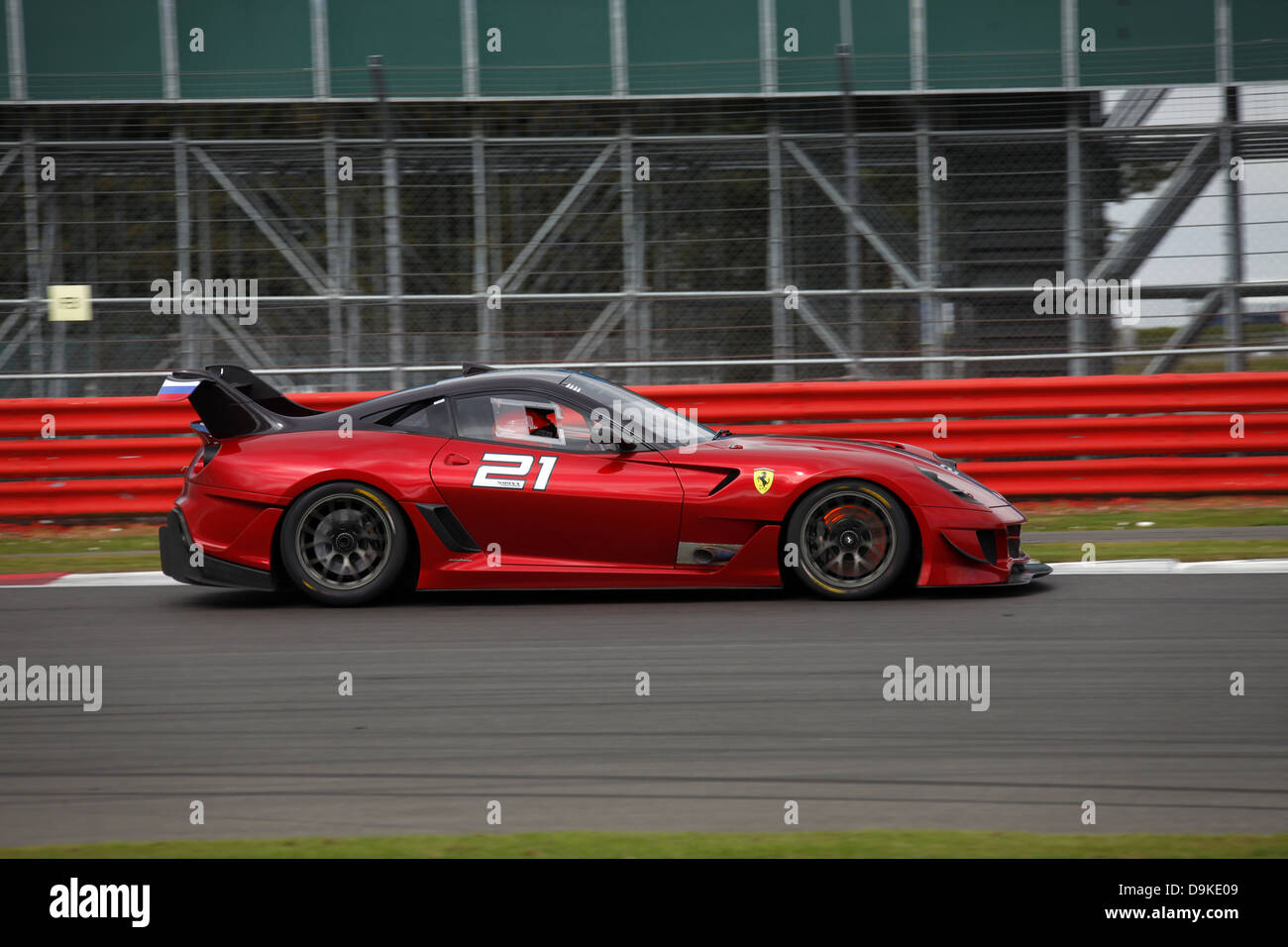 RED CAR 21 FERRARI 599XX CAR SILVERSTONE RACE SILVERSTONE RACE TRACK ...