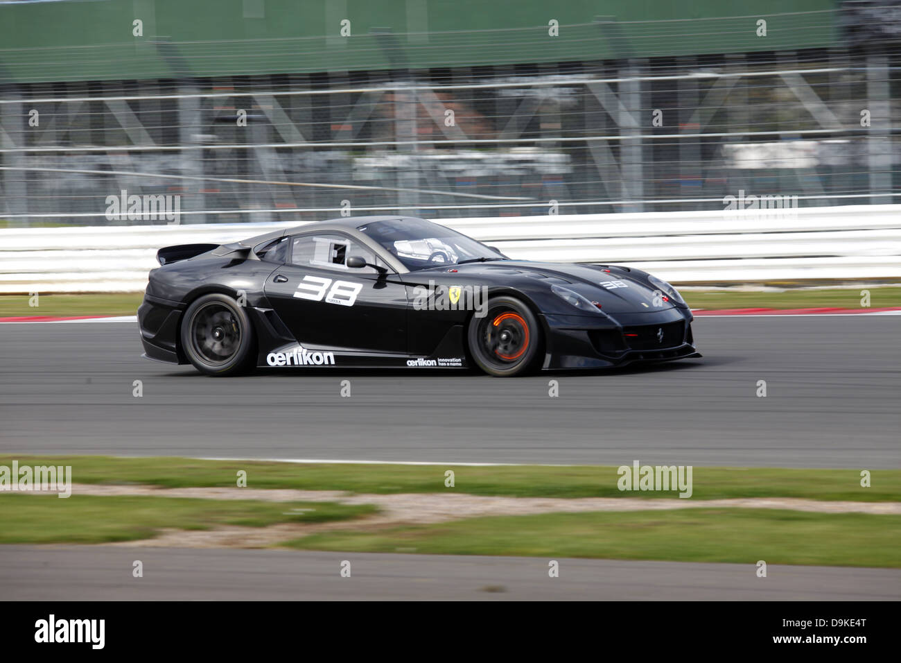 BLACK CAR 38 FERRARI 599XX CAR SILVERSTONE TRACK SILVERSTONE RACE TRACK ...