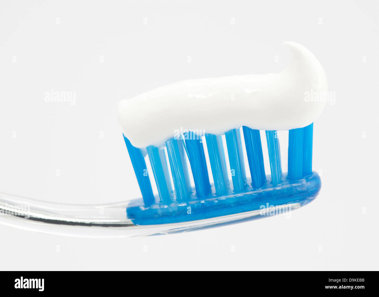 Toothpaste on toothbrush Stock Photo - Alamy