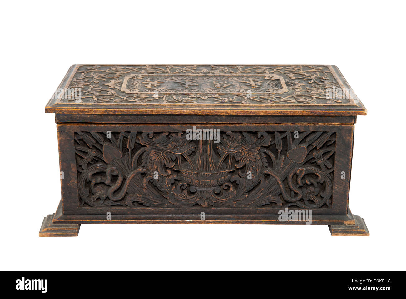 Old antique box with clipping path Stock Photo - Alamy