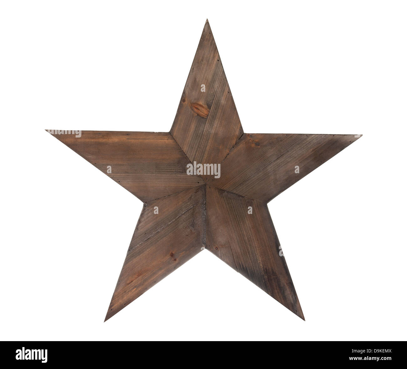 Wooden star with clipping path Stock Photo - Alamy