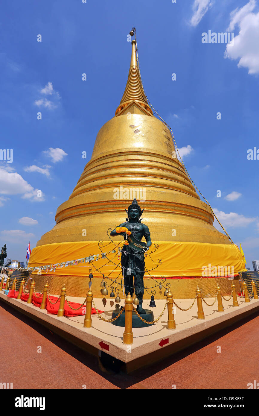 Gold Chedi at the Golden Mount, Wat Saket Temple, Bangkok, Thailand Stock Photo - Alamy