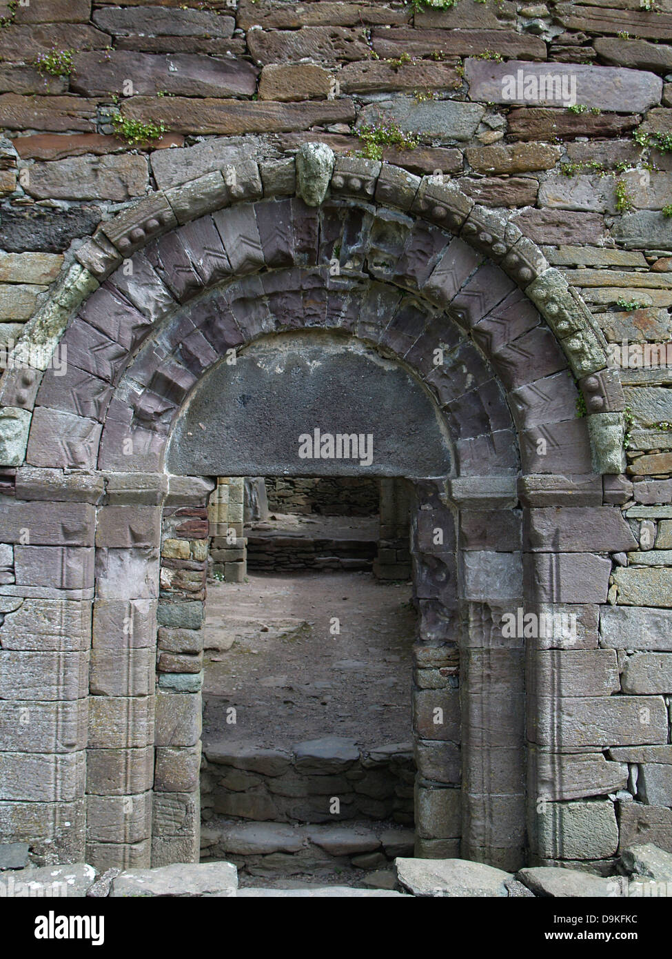 Tympanum of the Kilmalkedar Church,Dingle Peninsula,Ireland Stock Photo ...