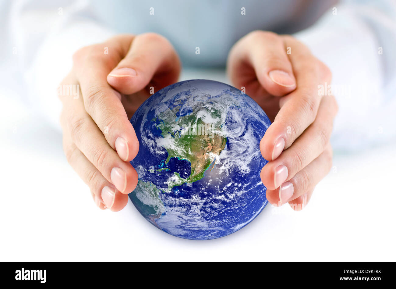 Protect the Earth. Earth image provided by Nasa Stock Photo - Alamy