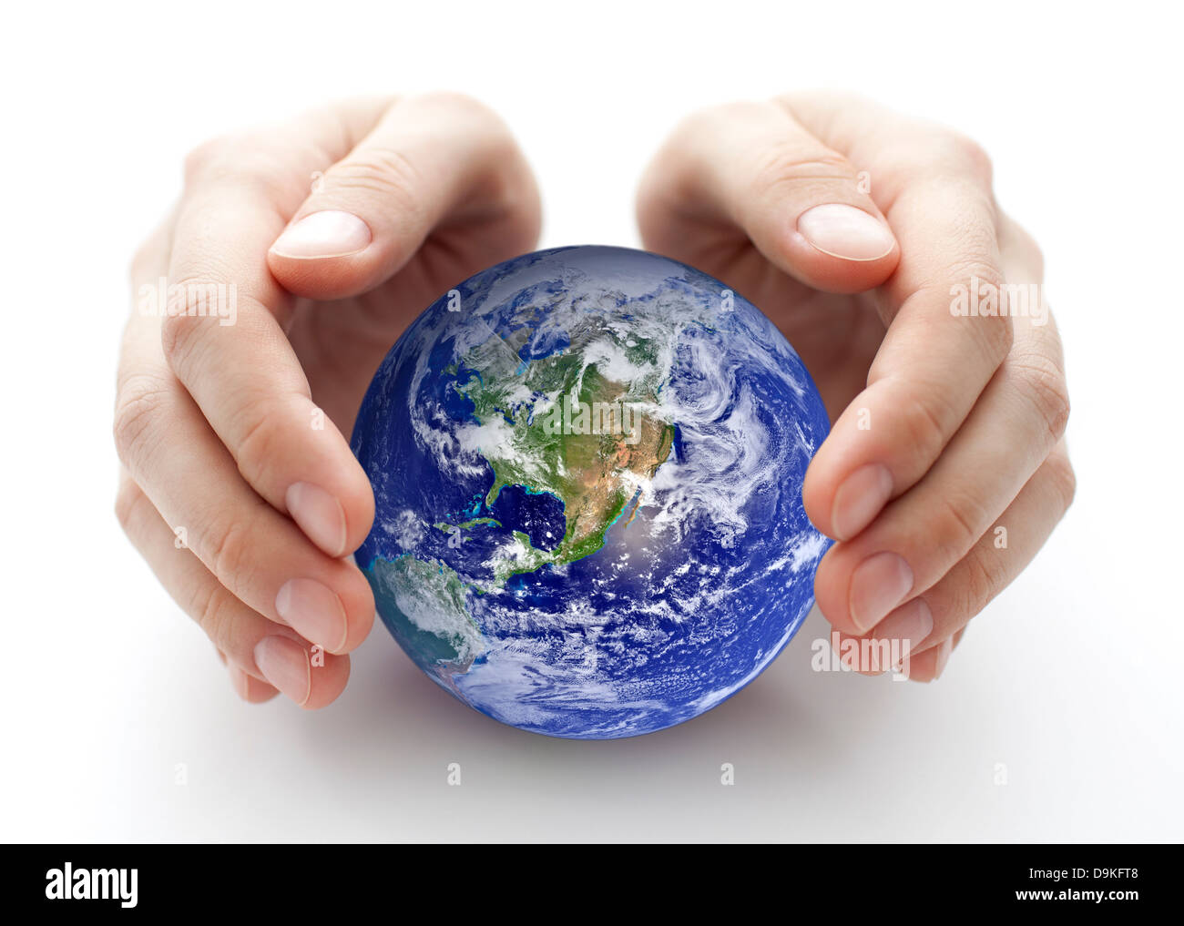 Protect the Earth. Earth image provided by Nasa Stock Photo - Alamy