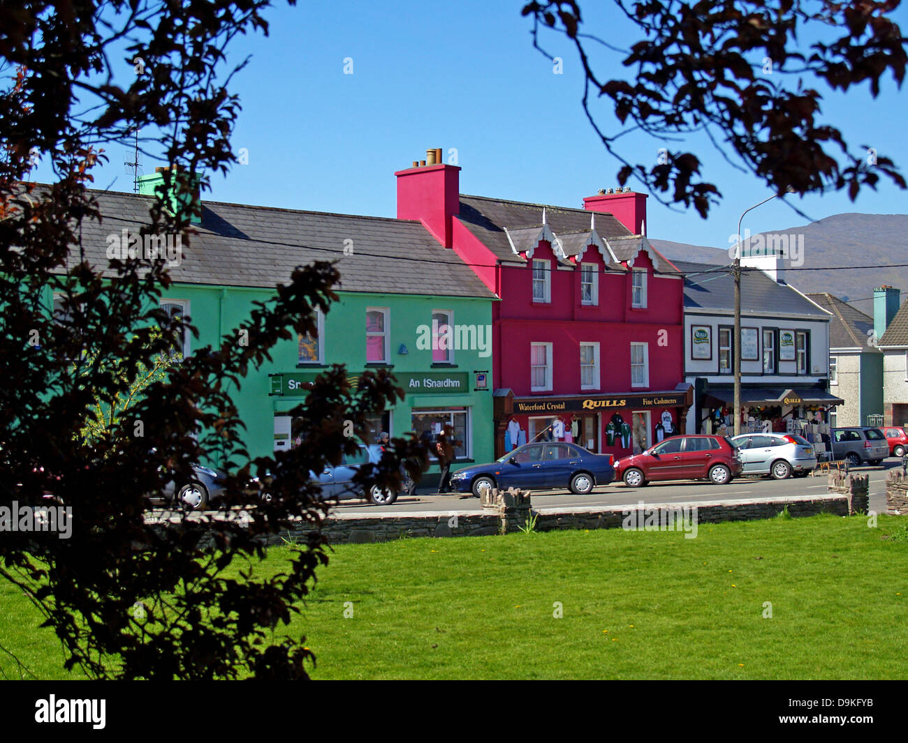 The colorful buildings of Sneem,Ring of Kerry,Ireland Stock Photo - Alamy