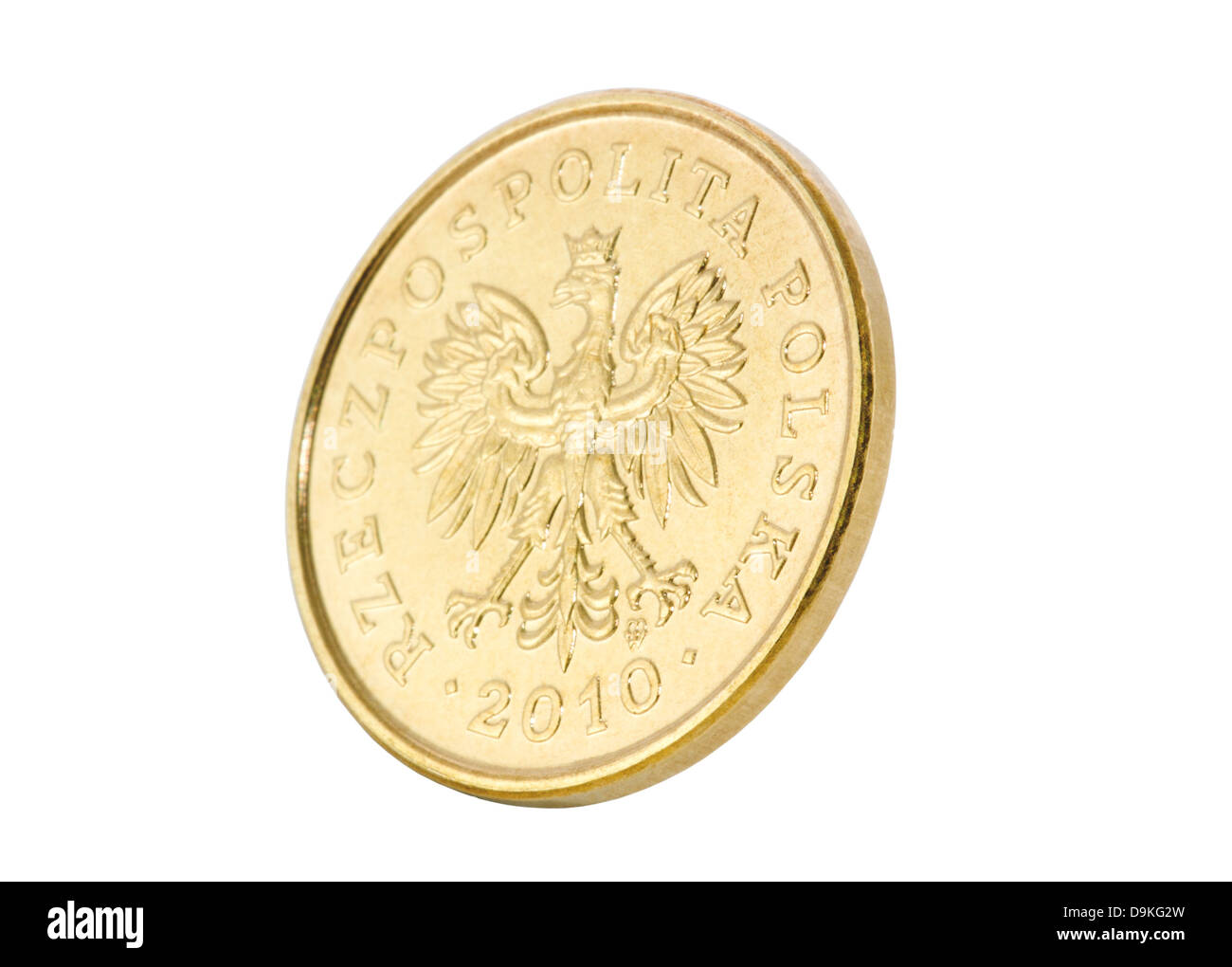 Polish coin with clipping path Stock Photo - Alamy