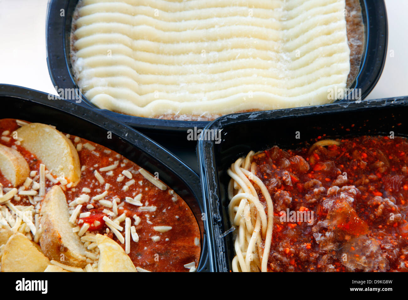 Frozen ready meals from a UK supermarket Stock Photo - Alamy