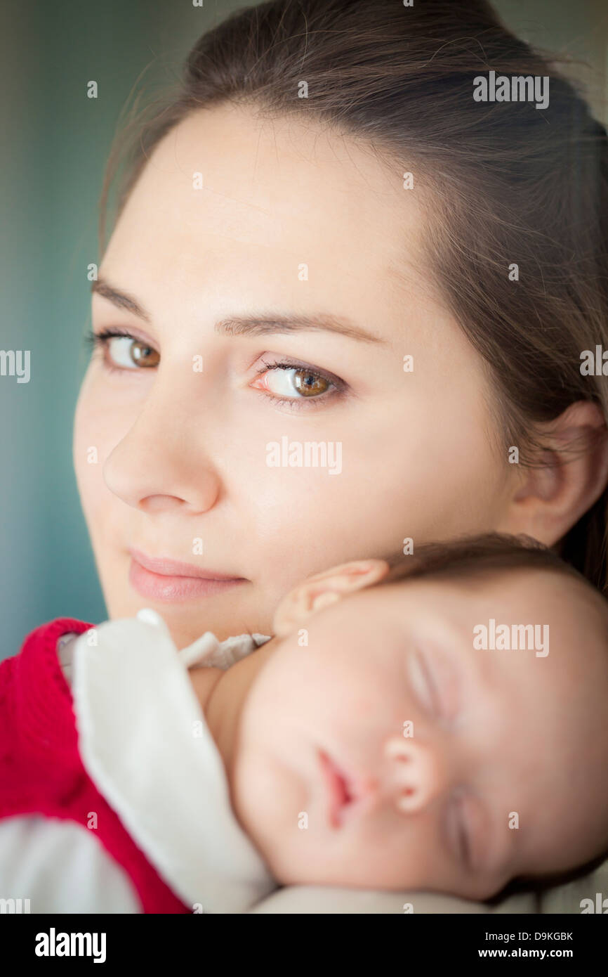 woman and newborn baby girl Stock Photo - Alamy