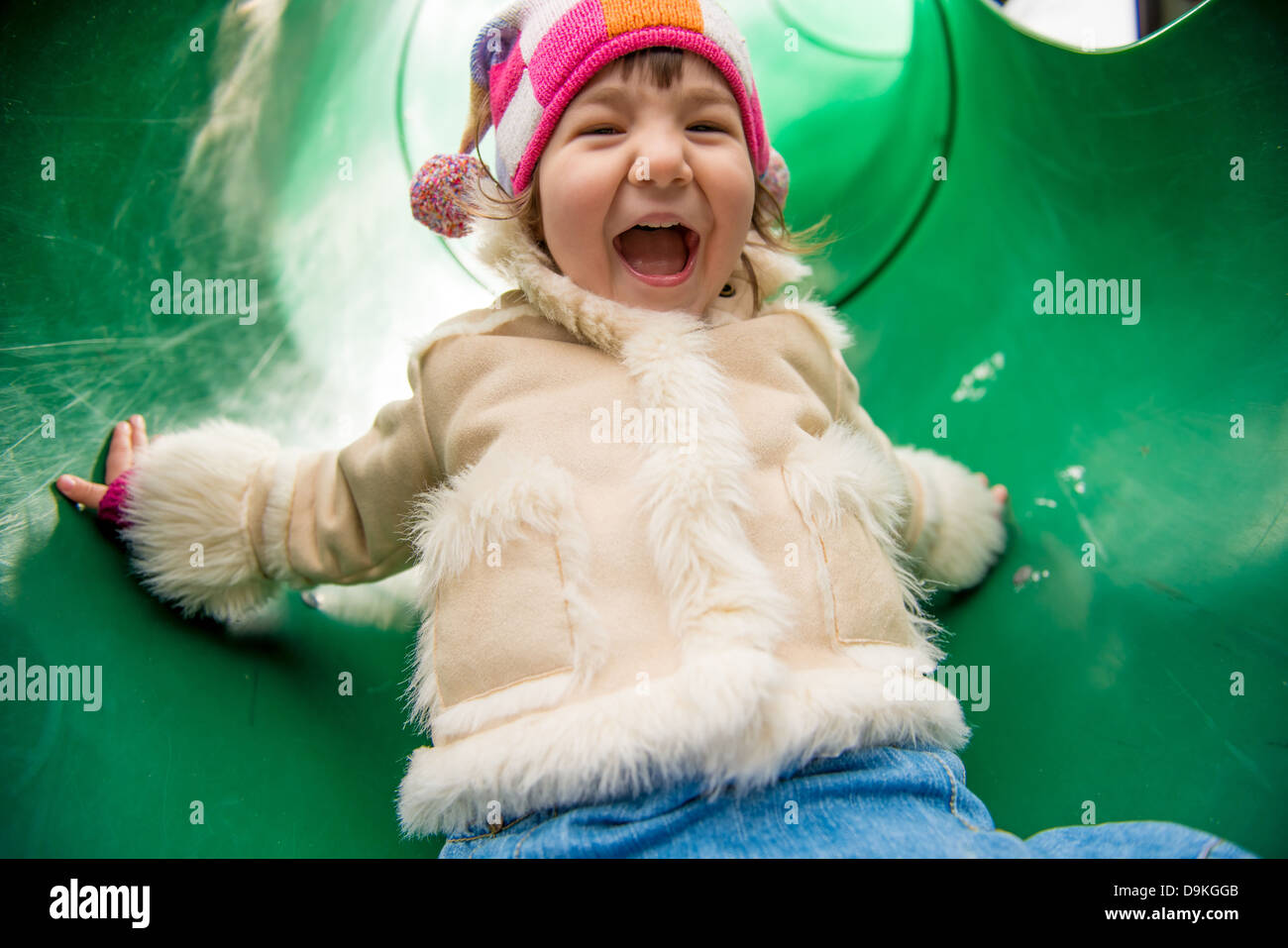 Girl slide hi-res stock photography and images - Alamy