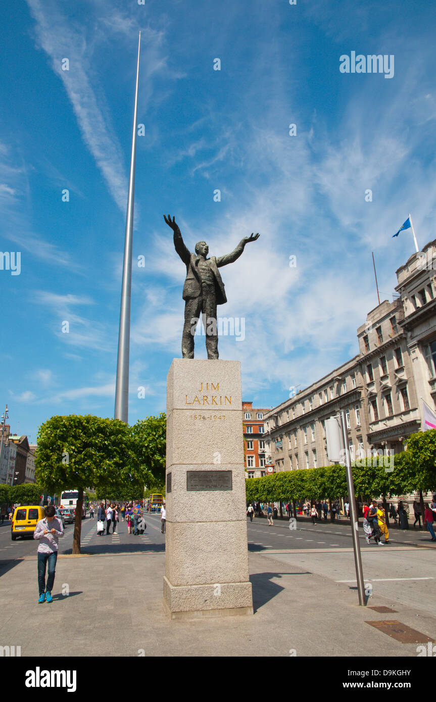 Statue of Irish patriotic labour leader Jim Larkin along O'Connell ...