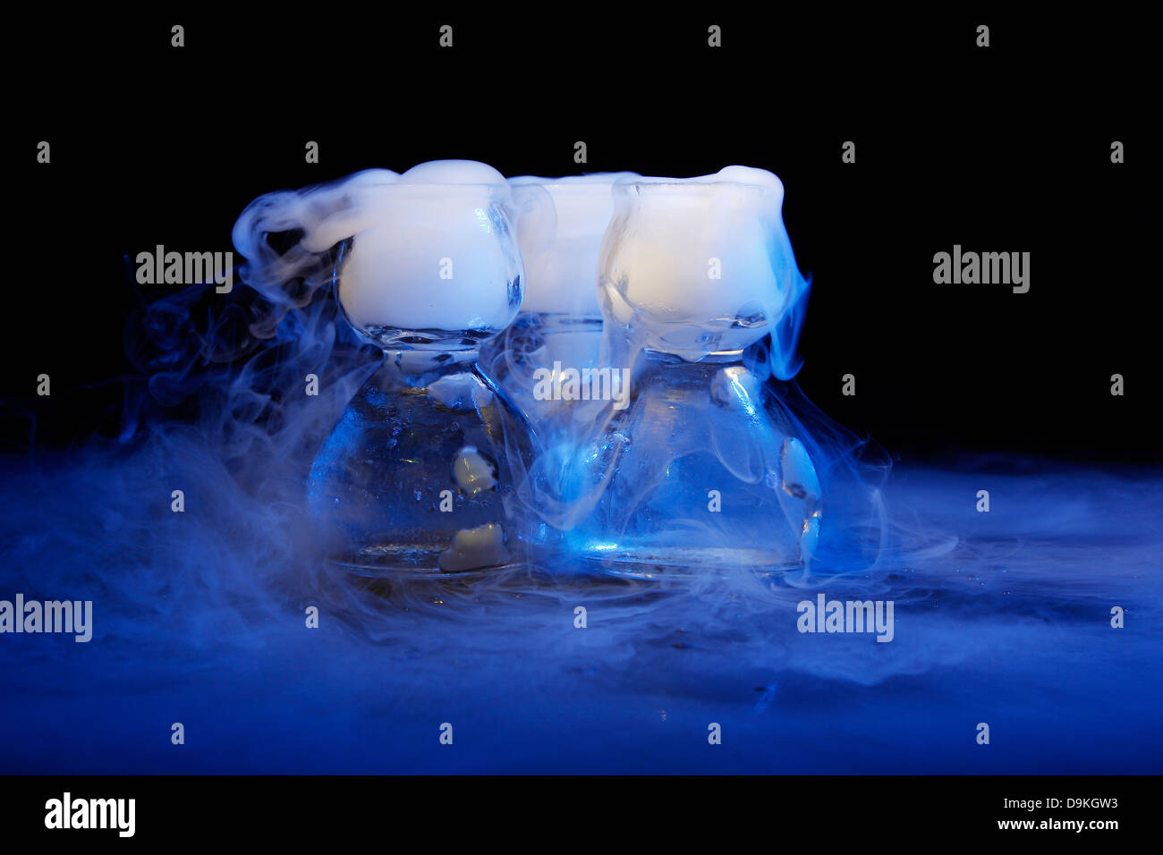 glass with the effect of dry ice Stock Photo - Alamy