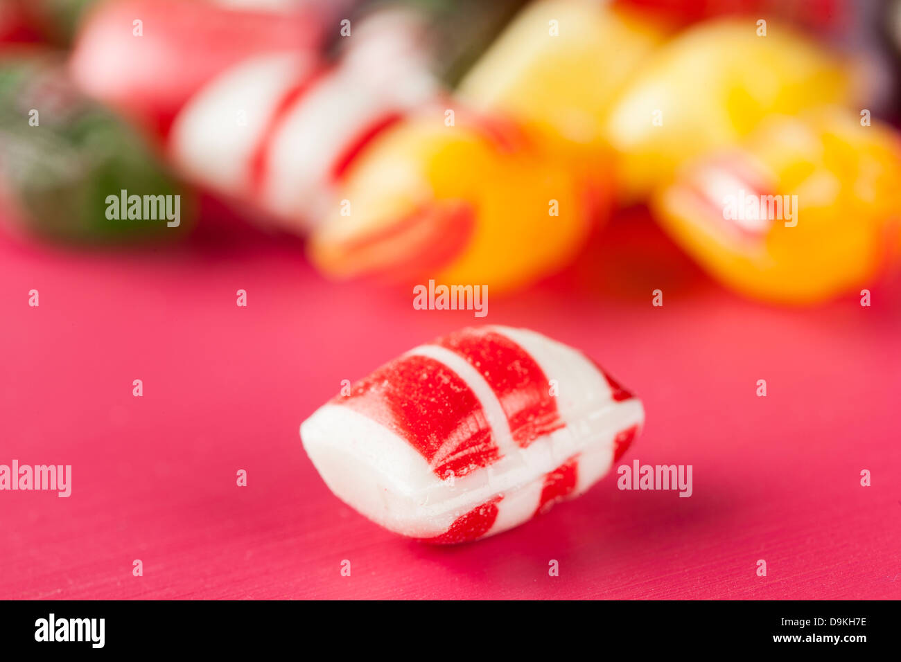Colorful Sweet Hard Candy Mints against a bright background Stock Photo ...