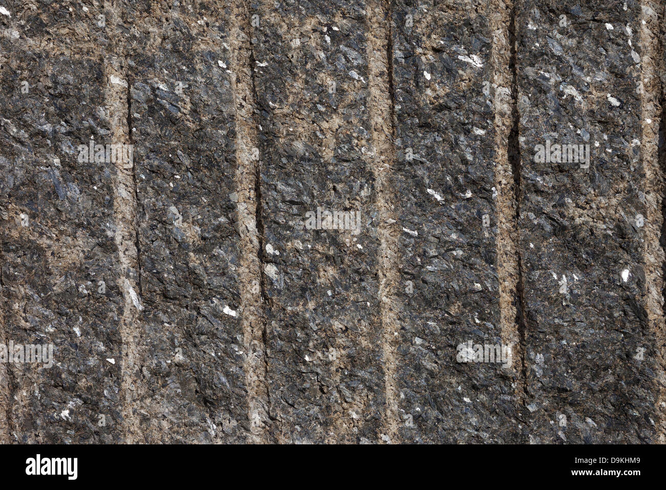 Close up View of a Large Rock Split by the Plug and Feather Method ...