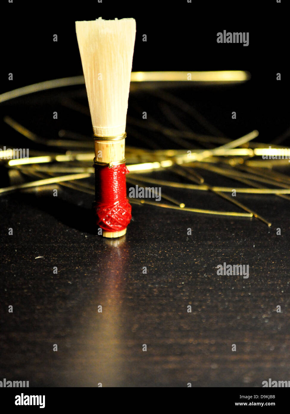 Final formation of the bassoon reed, reeds Stock Photo - Alamy