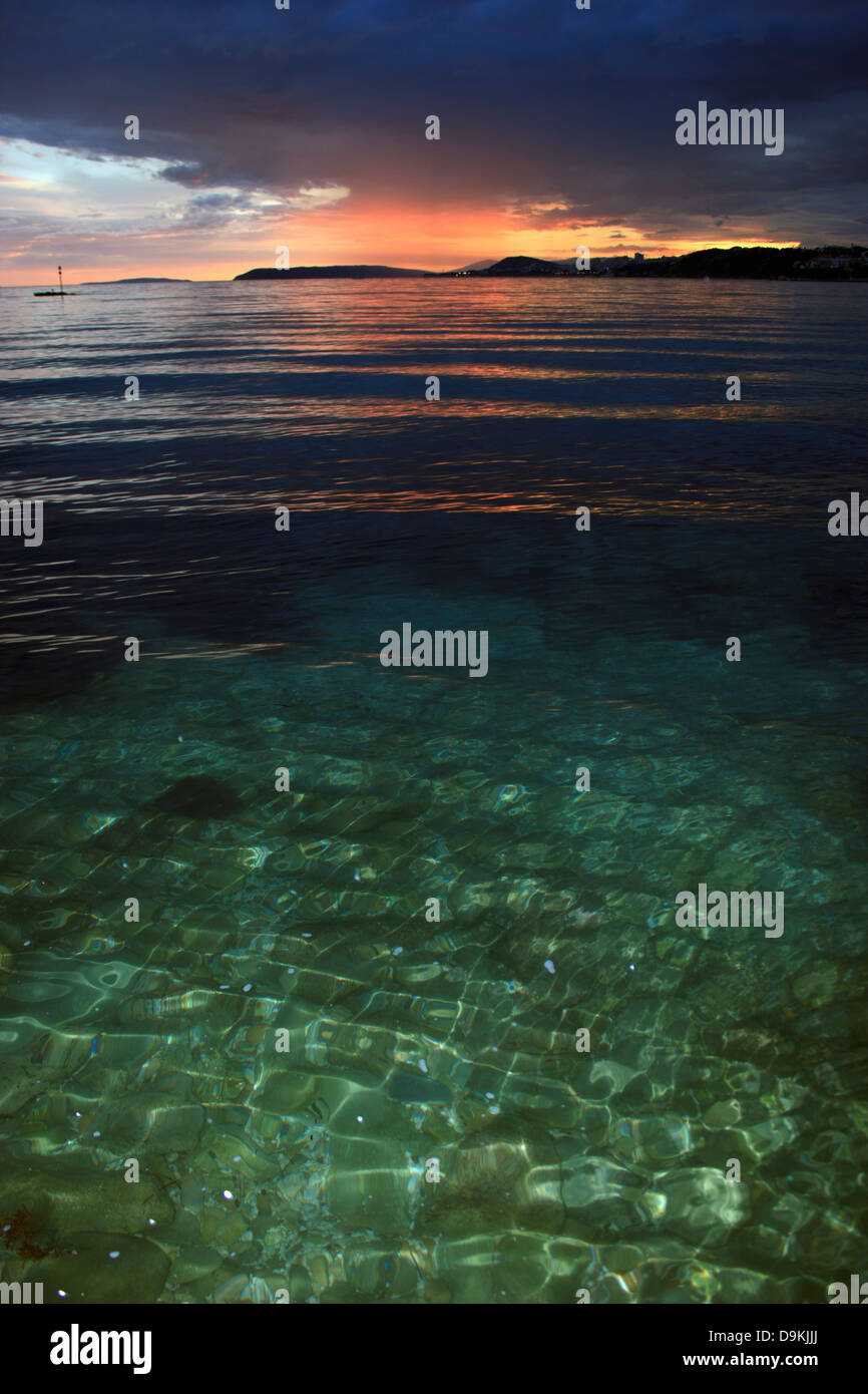 Beautiful sea sunset over Split city in Croatia Stock Photo - Alamy