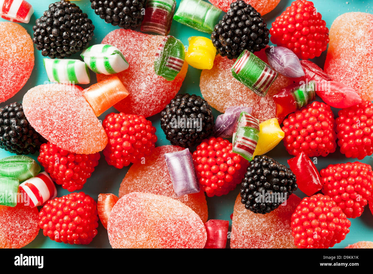 Colorful Sweet Hard Candy Mints against a bright background Stock Photo ...