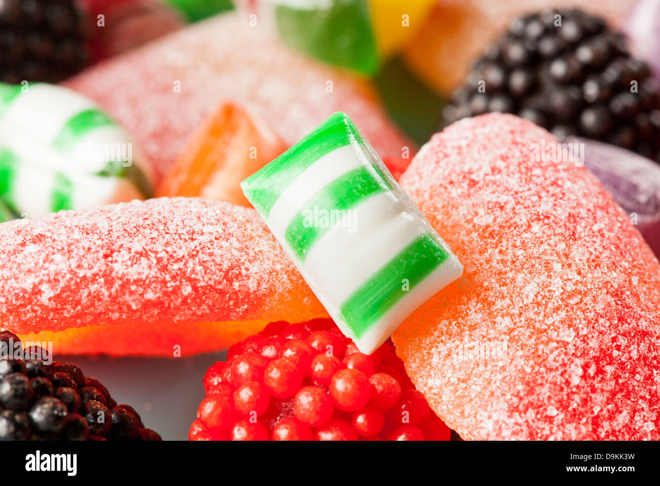 Colorful Sweet Hard Candy Mints against a bright background Stock Photo ...