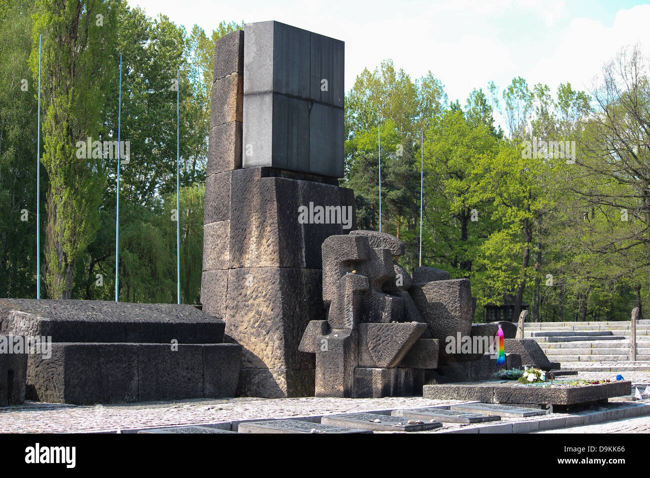 Monument in Auschwitz-Birkenau State Museum Stock Photo - Alamy